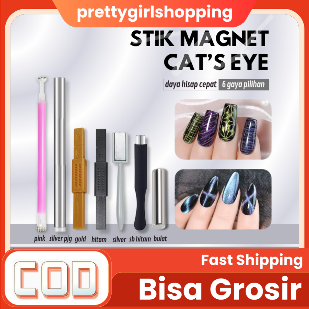 Jual Pretty Stick magnet Nail Art Efek Cat Eyes/Magnet Bulat/Stick ...