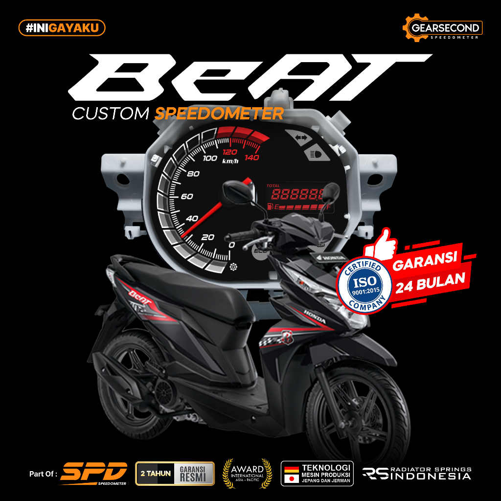 Jual PANEL SPEEDOMETER CUSTOM BEAT ESP - GEARSECOND | Shopee Indonesia