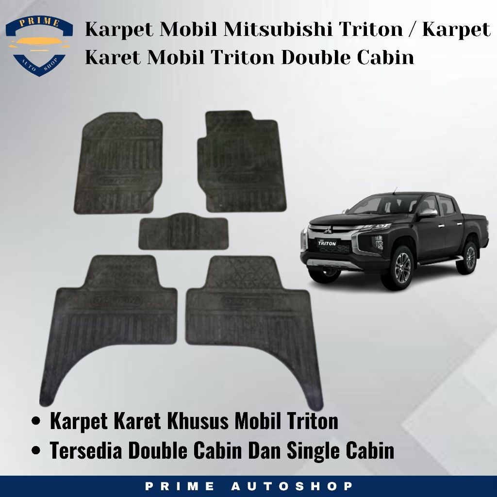 Jual Karpet Mobil Mitsubishi Triton / Karpet Karet Mobil Triton DC SC ...