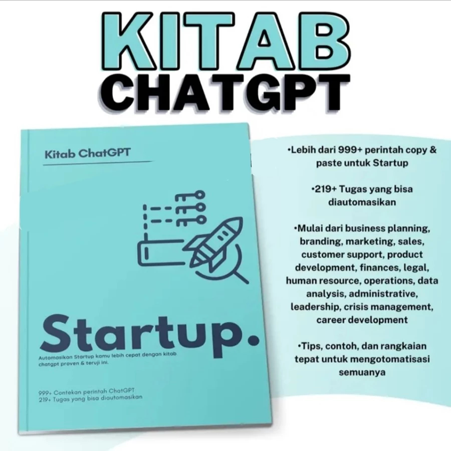 Jual Kitab ChatGPT - StartUp | Panduan Lengkap ChatGPT untuk StartUp | Shopee Indonesia