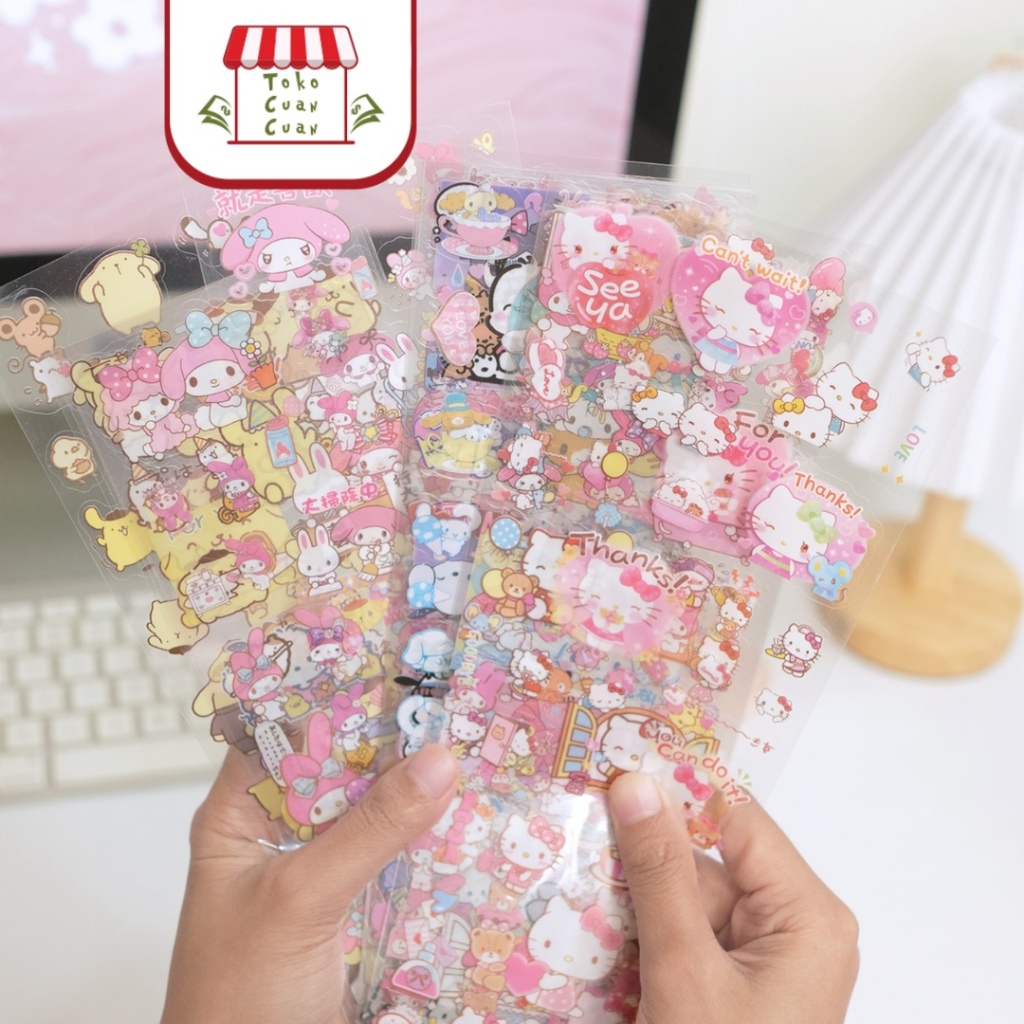 Jual TCC Sanrio Star Party Sticker Waterproof isi 100 lembar Stiker ...