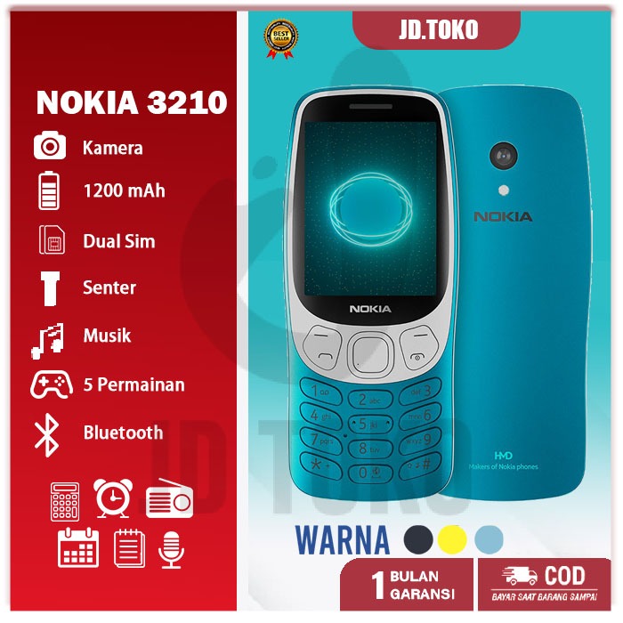 Jual HP Nokia 3210 Dual Sim Garansi Toko 1 Bulan | Shopee Indonesia