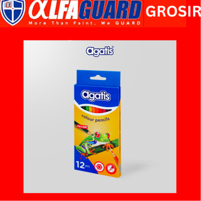 Jual AGATIS PENSIL WARNA NEOPEX PERMANENT COLOUR PENCIL HEXAGONAL C12 ...