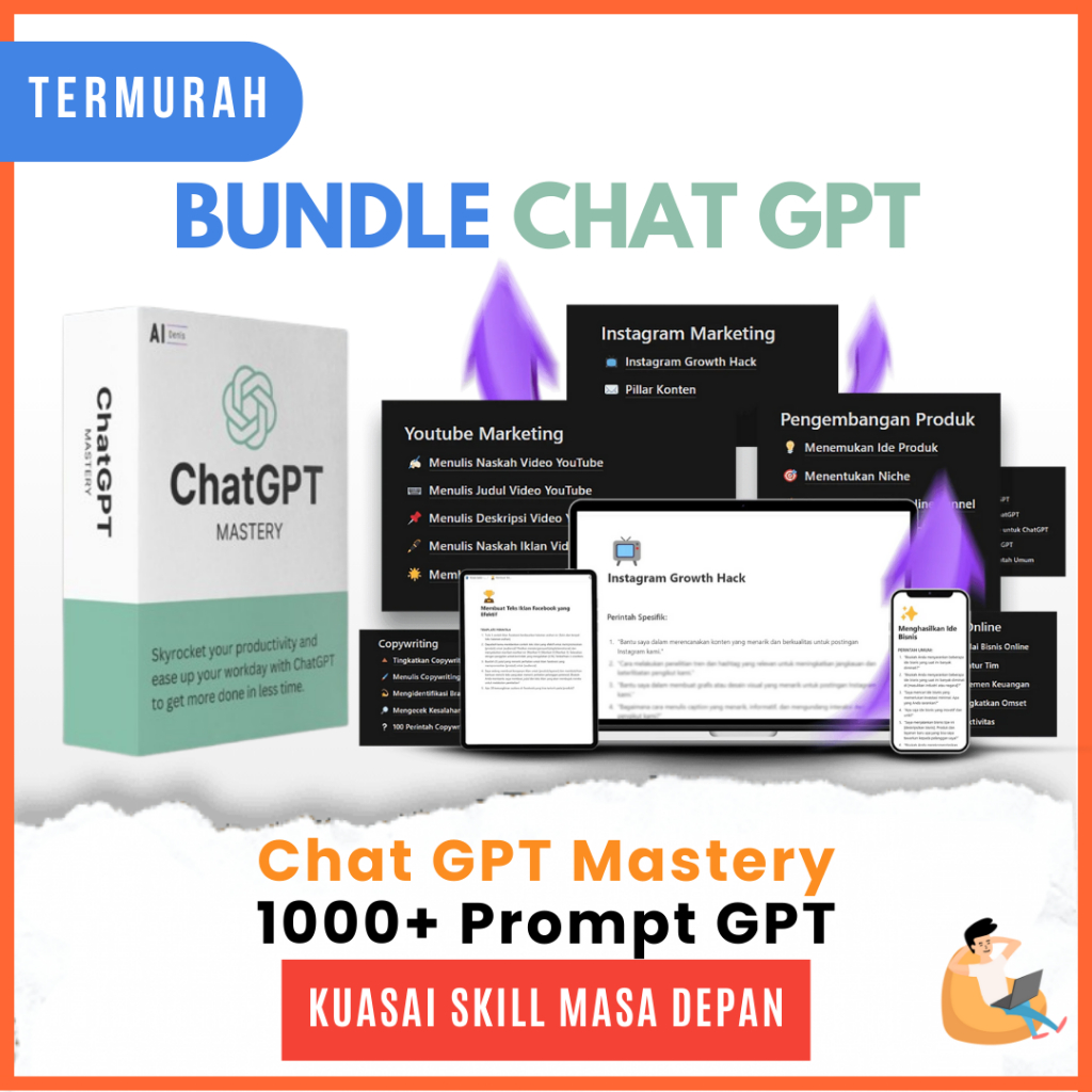 Jual Chat GPT Mastery + 1000 Prompt GPT | Shopee Indonesia