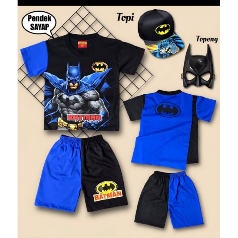 Jual KAOS ANAK ADA SAYAP BATMAN SETELAN PENDEK BATMAN ADA SAYAP BATMAN ...