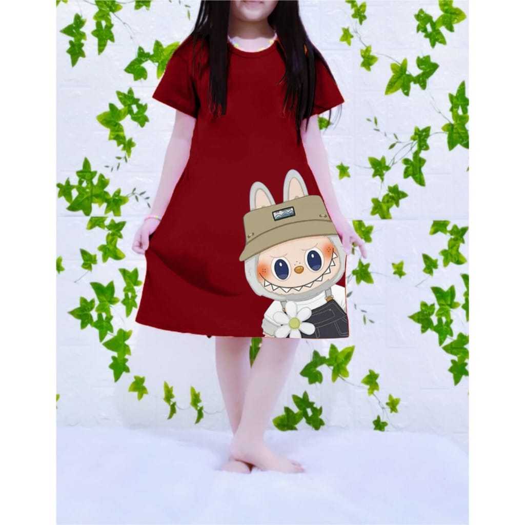 Jual Daster Anak Labubu Dress Anak 3 - 12 tahun | Shopee Indonesia