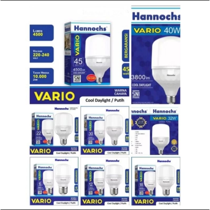 Jual Lampu LED HANNOCHS Vario Cahaya Putih | Shopee Indonesia