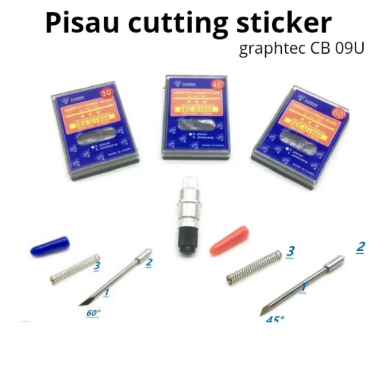 Jual 5PCS Mata Pisau Cutting Stiker Graphtec CB09 CB09U Cameo Silhoutte ...