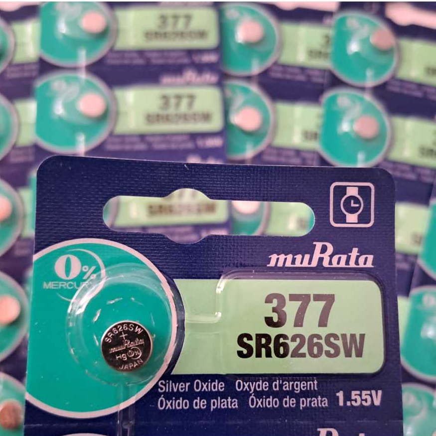 Jual Baterai SR626SW Murata 377 Original Satuan Batre Jam Tangan SR 626 ...