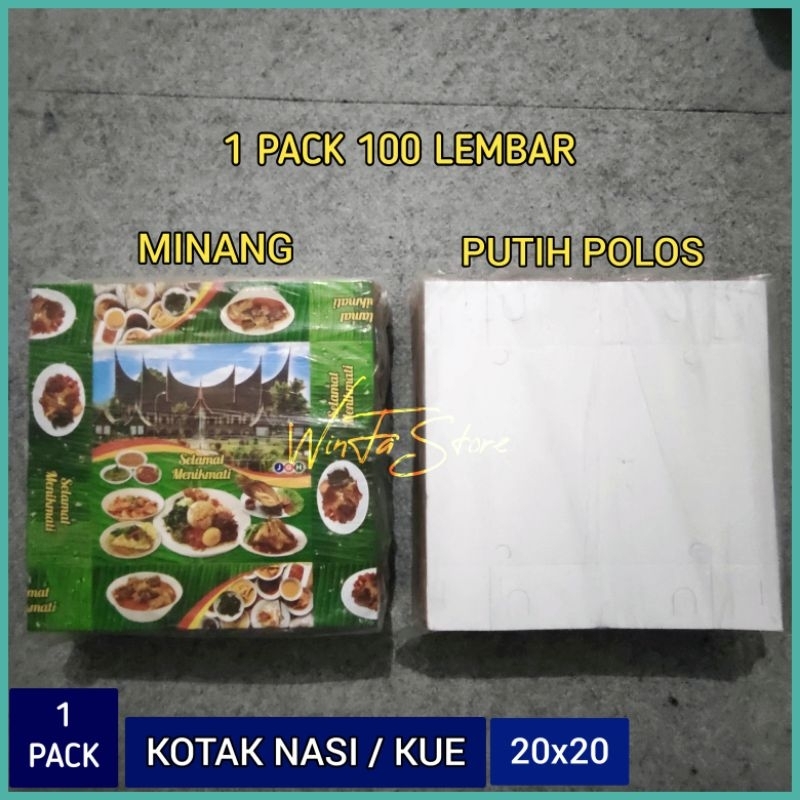 Jual (1 PACK) Box Kotak Nasi Padang Minang Selamat Menikmati Kotak Kue ...