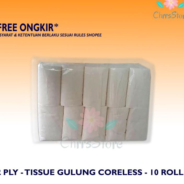 Jual DESAIN KEREN Tissue Tisu Gulung Roll Coreless Tanpa Tulang 2ply ...