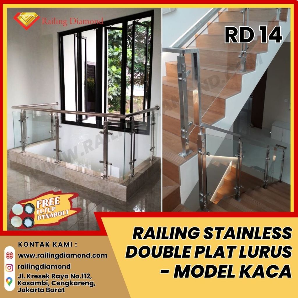 Jual Tiang Railing Tangga Stainless RD 14 | Shopee Indonesia