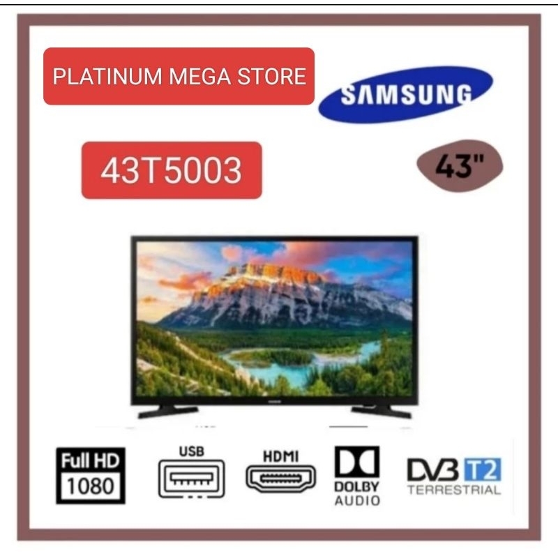 Jual SAMSUNG LED 43 INCH DIGITAL TV FULL HD UA43T5003 | Shopee Indonesia