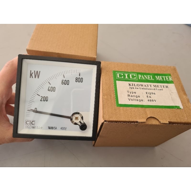 Jual Kilowatt Meter Analog CIC 800 KW Via CT 1600/5A KW Meter CIC ...