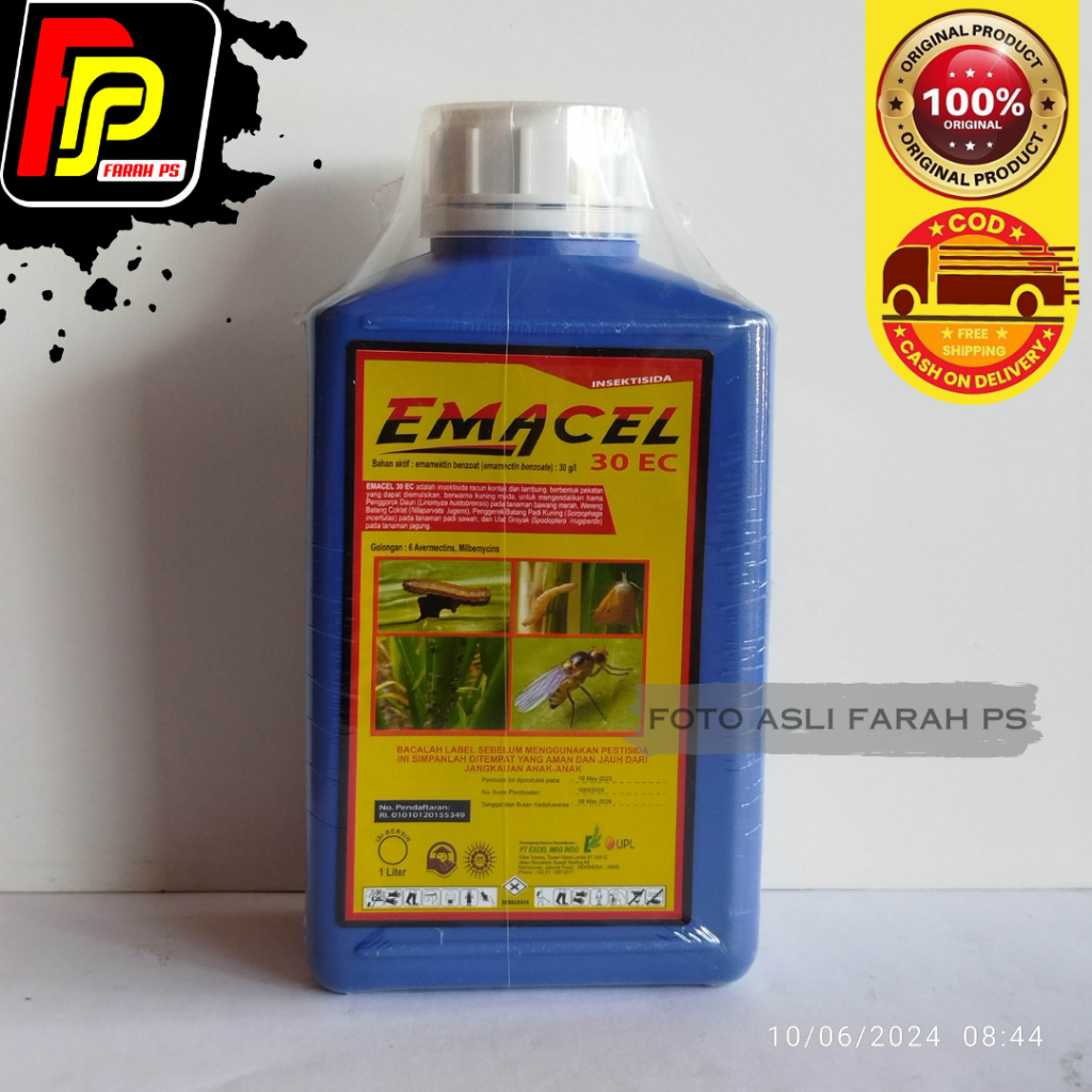 Jual Emacel 30 EC 1 Liter Emamektin benzoat 30g/l + FREE KAOS TANI ...