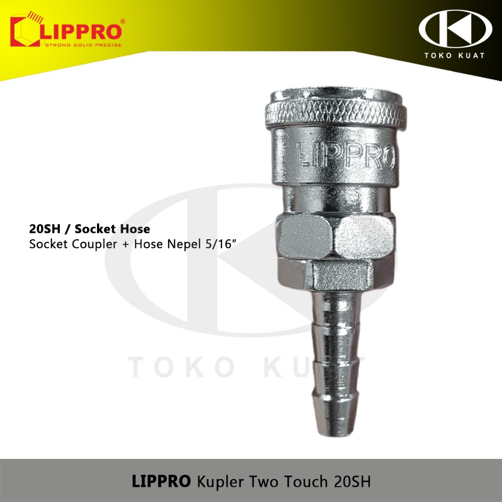 Jual Air Quick Coupler 20SH LIPPRO Kupler 20 SH Socket Hose Connector ...
