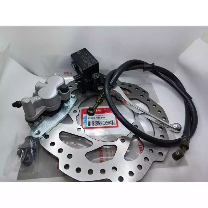 Jual PAKET KOMPLIT SET CAKRAM KALIPER CALIPER DEPAN RUMAH MASTER SELANG REM CRF150 CRF 150L ...
