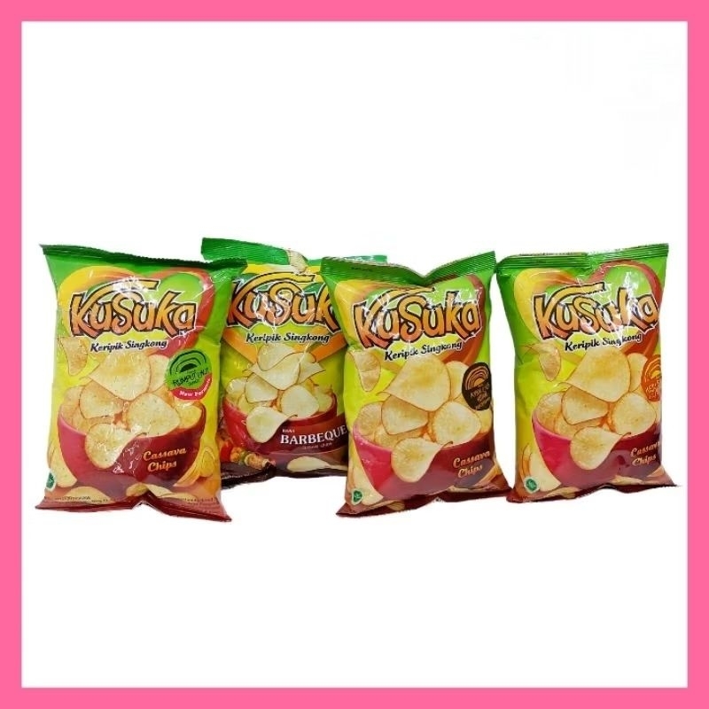 Jual kusuka keripik singkong bbq lada hitam rumput laut keju balado 60g | Shopee Indonesia