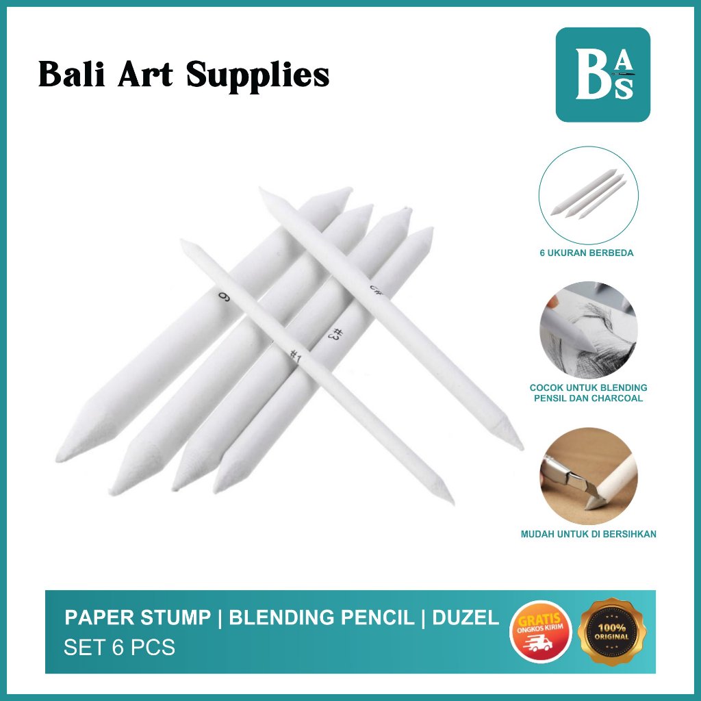 Jual Paper Stump Set of 6 | Blending Stump | Dusel Sketch | Sketsa ...