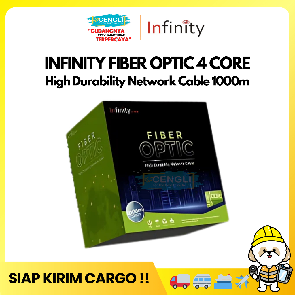 Jual Kabel Fiber Optic Infinity 4 CORE 3 SELING / FTTH Fiber Optic Cable 4core 3seling INFINITY ...