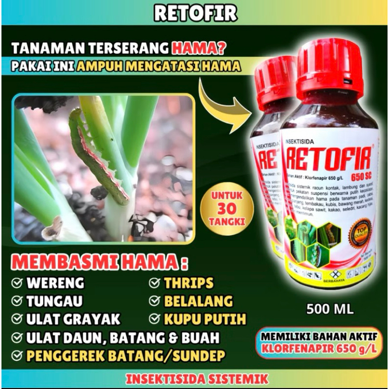 Jual Insektisida Insektisida Cair RETOFIR Menanggulangi Hama Ulat ...