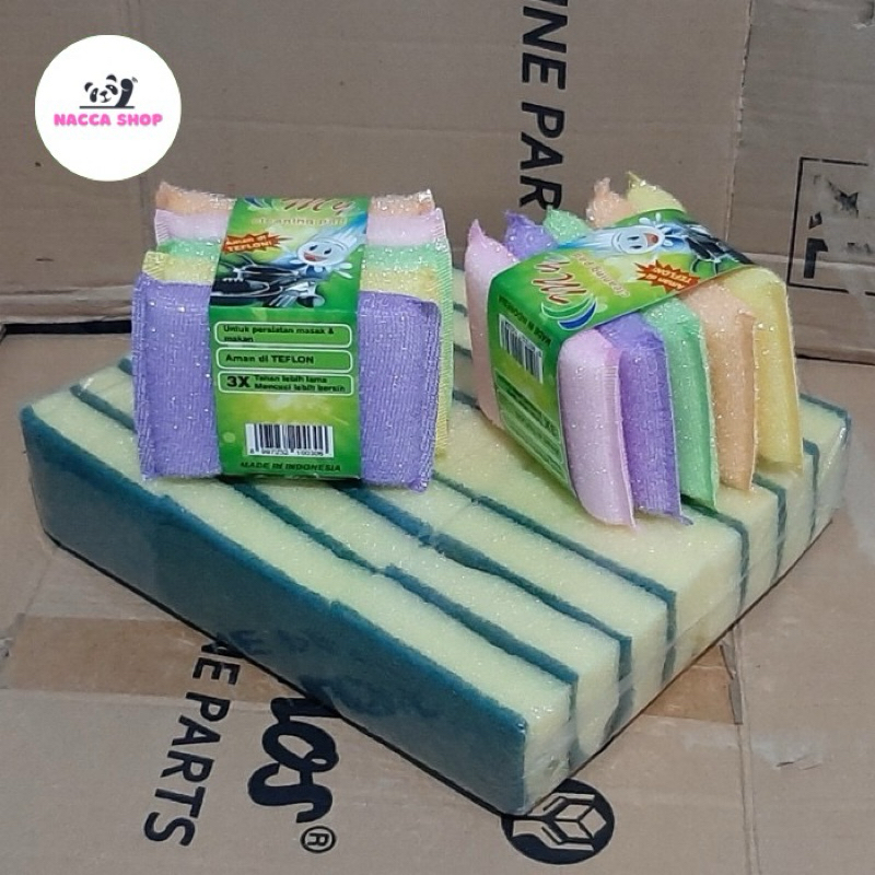 Jual Spons Cuci Piring / Spon busa / Sponge Serabut Jaring Serbaguna ...