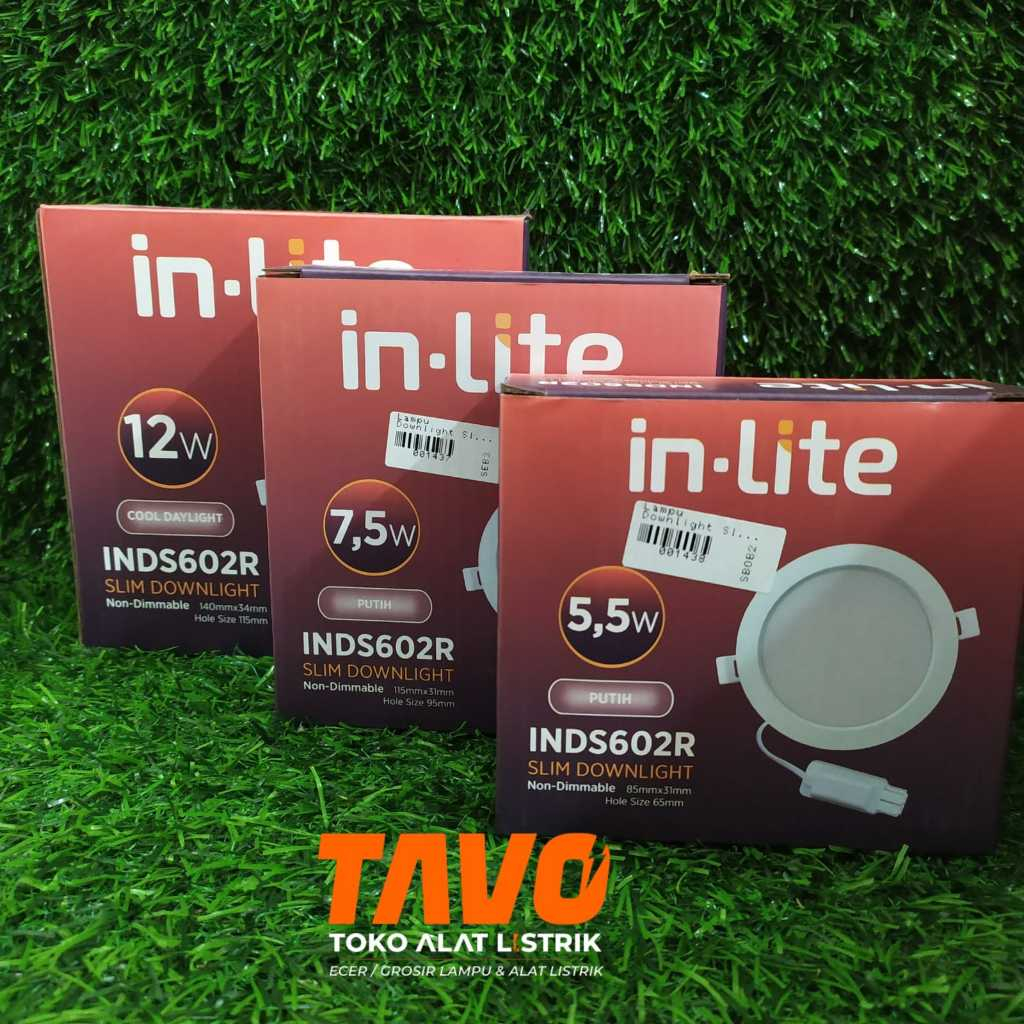 Jual Lampu Downlight Plafon LED 5,5w 7,5w 12w 16w 18w 21w Inlite ...