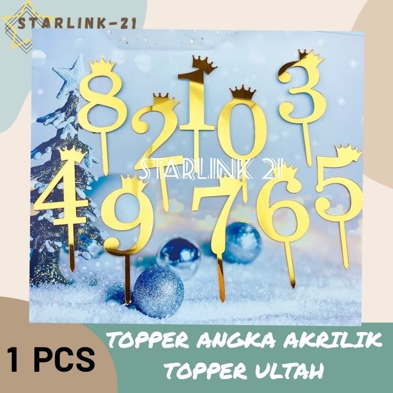 Jual TOPPER ANGKA AKRILIK GOLD | Topper Ultah Angka/ Umur | Shopee ...