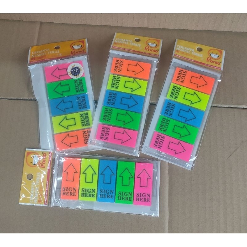 Jual Sign Here Pronto Sticky Notes Harga 1 Pad | Shopee Indonesia