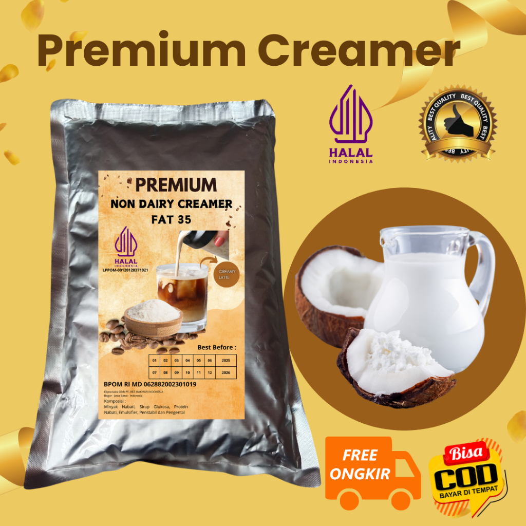 Jual 1kg Creamer bubuk Grade PREMIUM 35 F | Non Dairy Creamer | Krimer ...