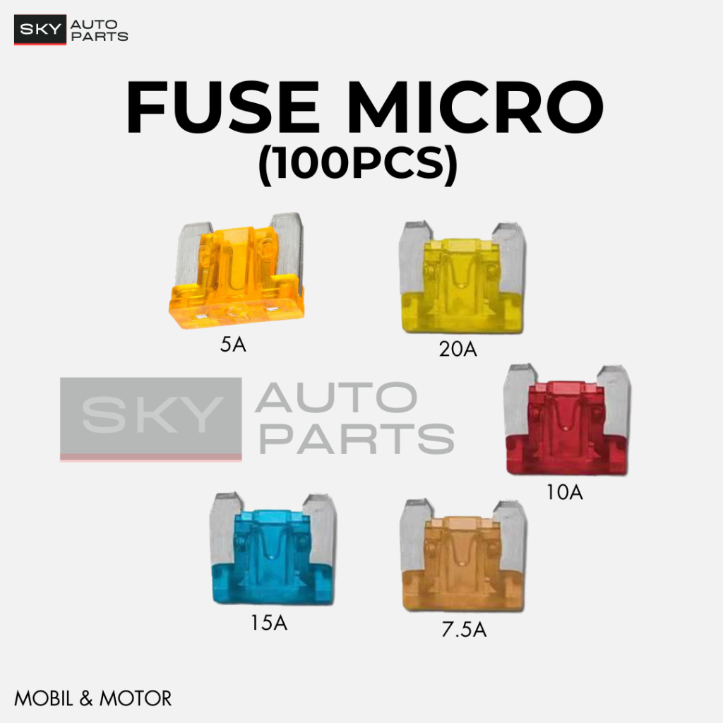 Jual FUSE DX MICRO - SEKRING TANCAP TUSUK MIKRO 5A 7.5A 10A 15A 20A ...