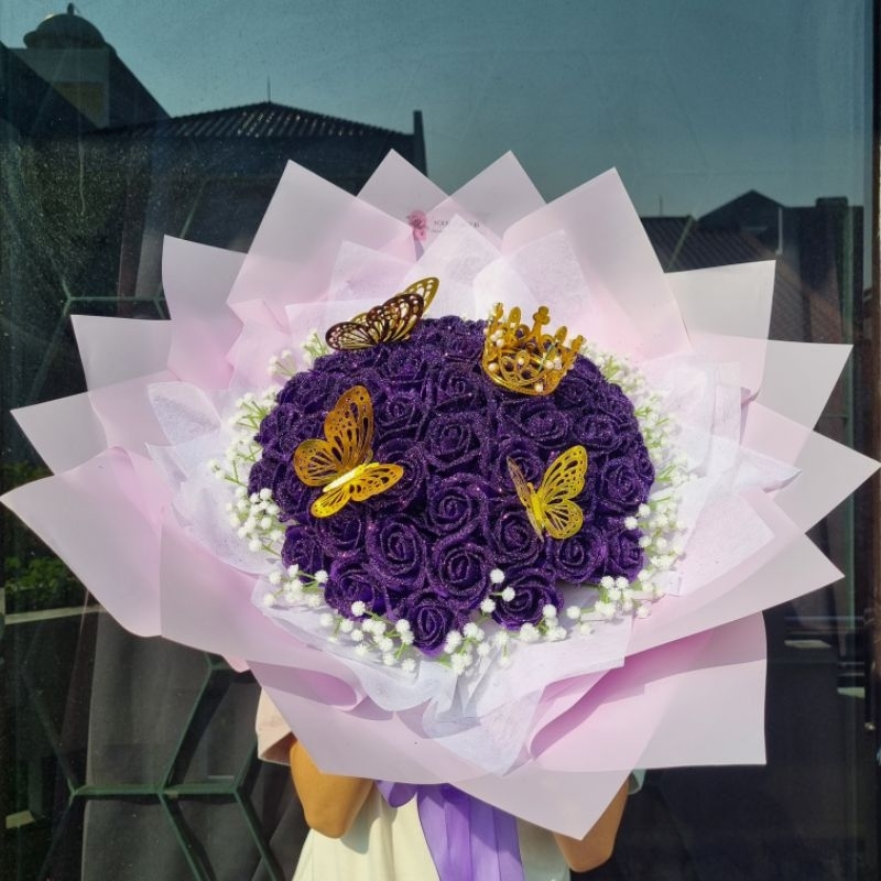 Jual [ROSELY GLITTER BOUQUETS] - Buket Bunga Gliter Unik Preminum ...