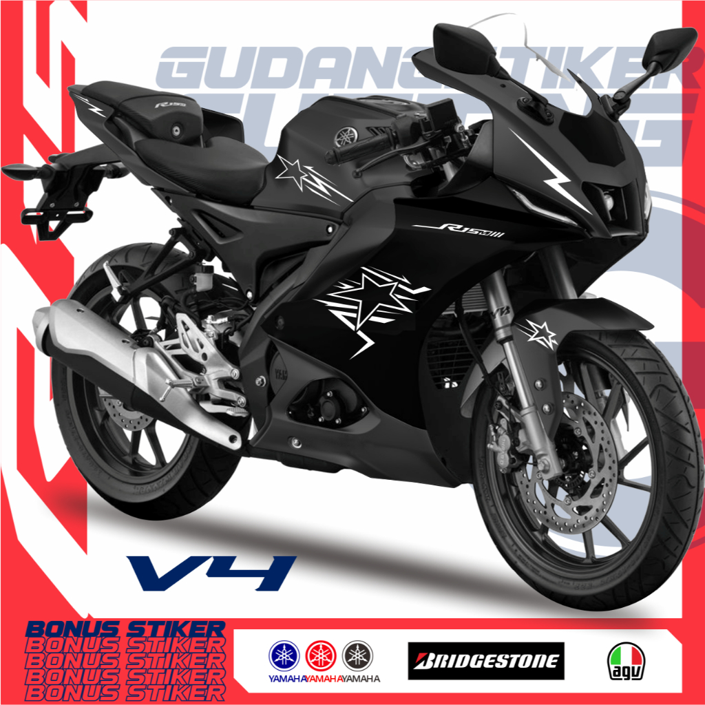 Jual STRIPING CUTTING R15 V4 STIKER YAMAHA YZF STICKER STARLIS EDITION ...