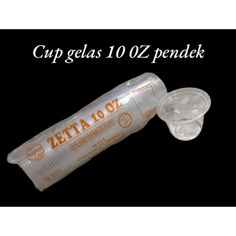 Jual cup gelas zetta 10 oz panjang/10 oz pendek @50pcs merek puspan | Shopee Indonesia