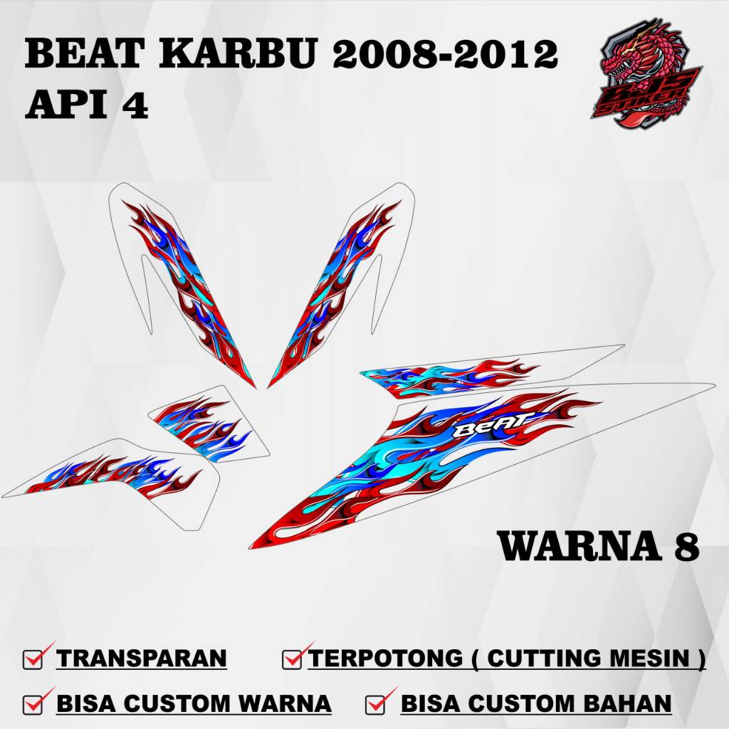 Jual stiker sticker striping beat karbu api 4 - stiker sticker decal ...