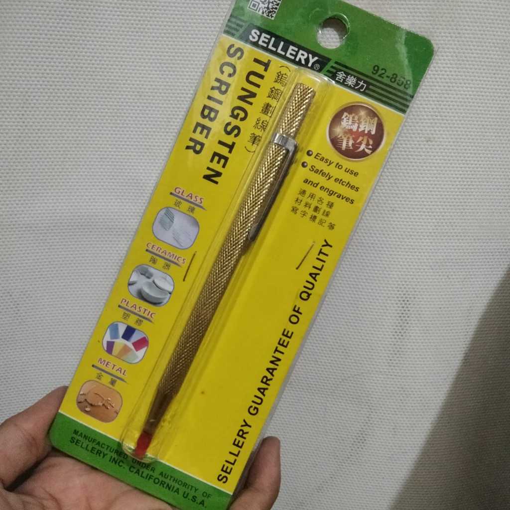 Jual Alat penitik besi 6 inch penanda baja keramik plastik metal bolpen ...