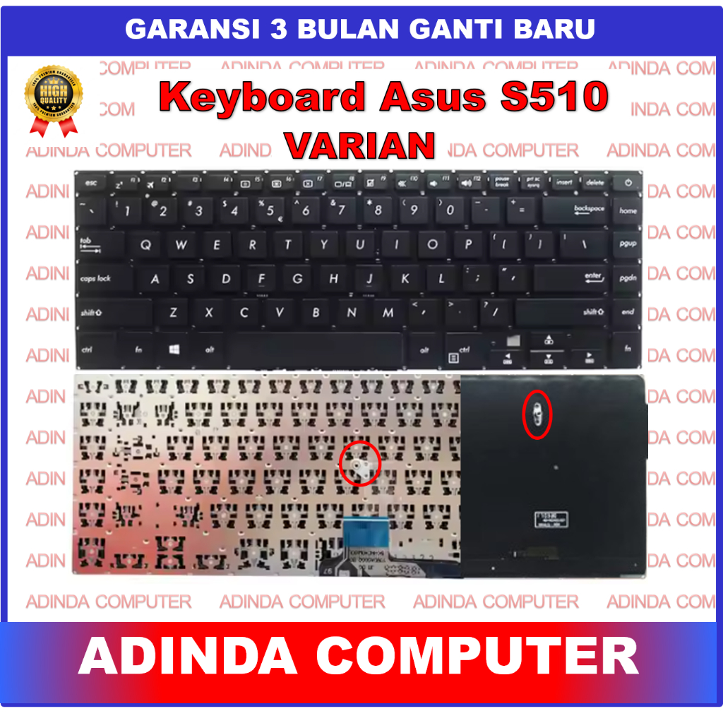 Jual Keyboard Asus Vivobook S15 S510 X510UN X510Q X510QA X510QR A510U ...
