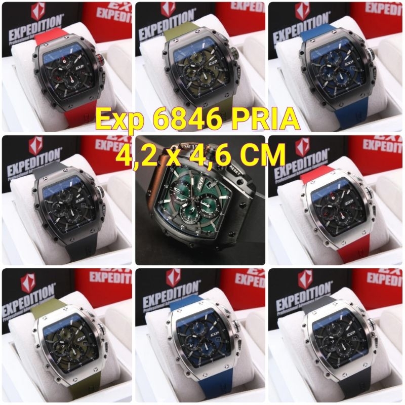 Jual JAM TANGAN PRIA EXPEDITION E 6782 / E 6800 / E 6846 RUBBER ...