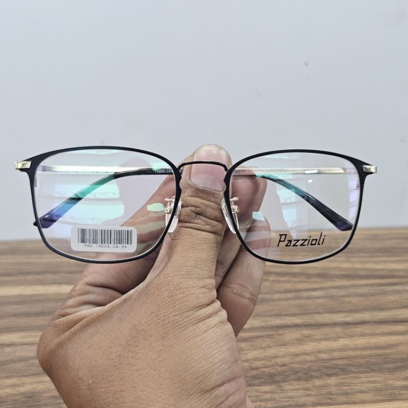 Jual frame kacamata pria wanita stainless steel kotak original pazzioli ...