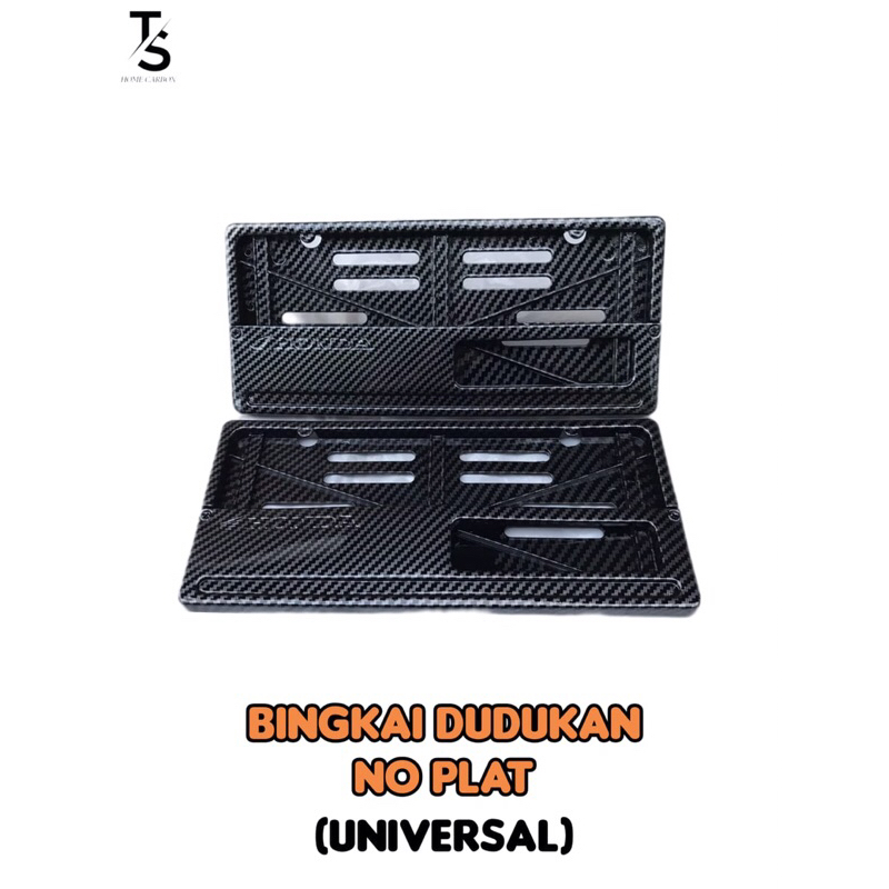 Jual BINGKAI DUDUKAN NO PLAT MOTOR UNIVERSAL MOTIF BLACK CARBON ...