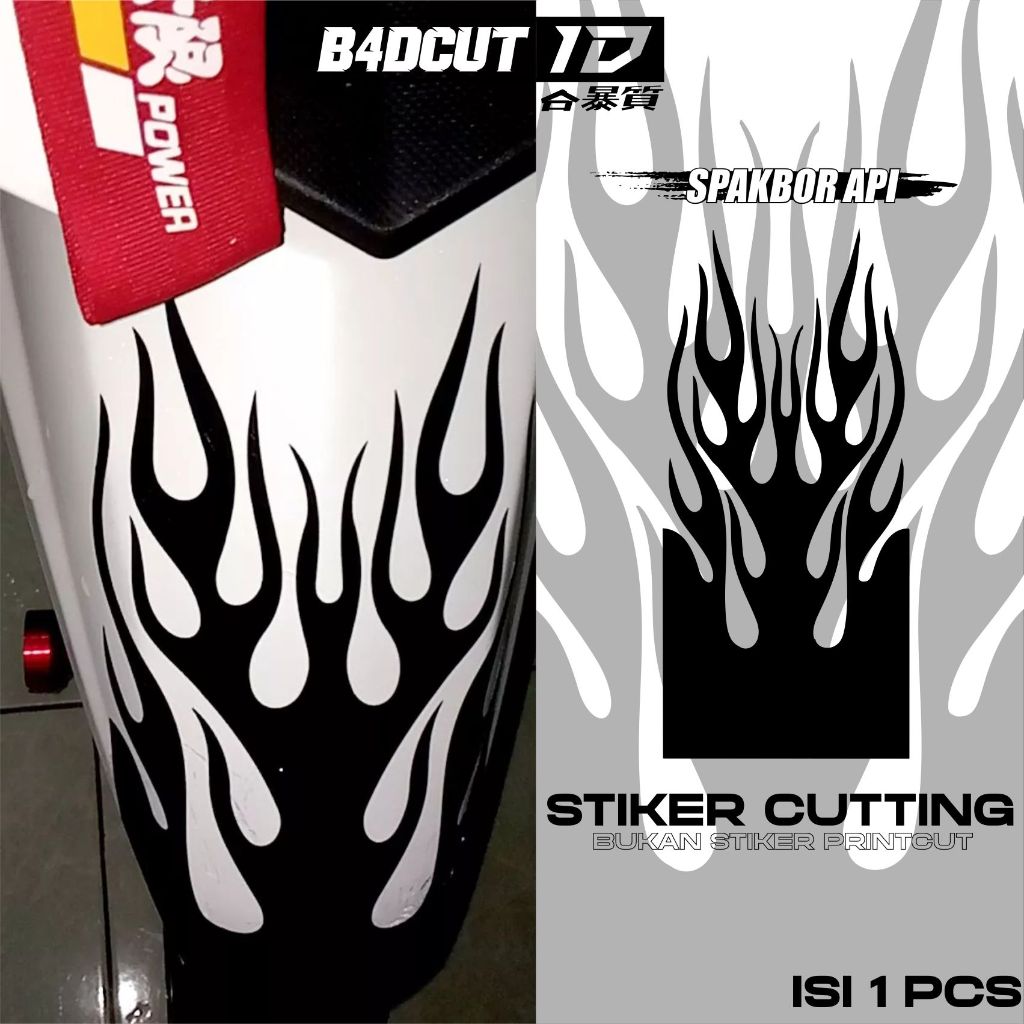 Jual Stiker Spakbor Api Cutting Aksesoris Spakbor Motor Keren Bukan ...