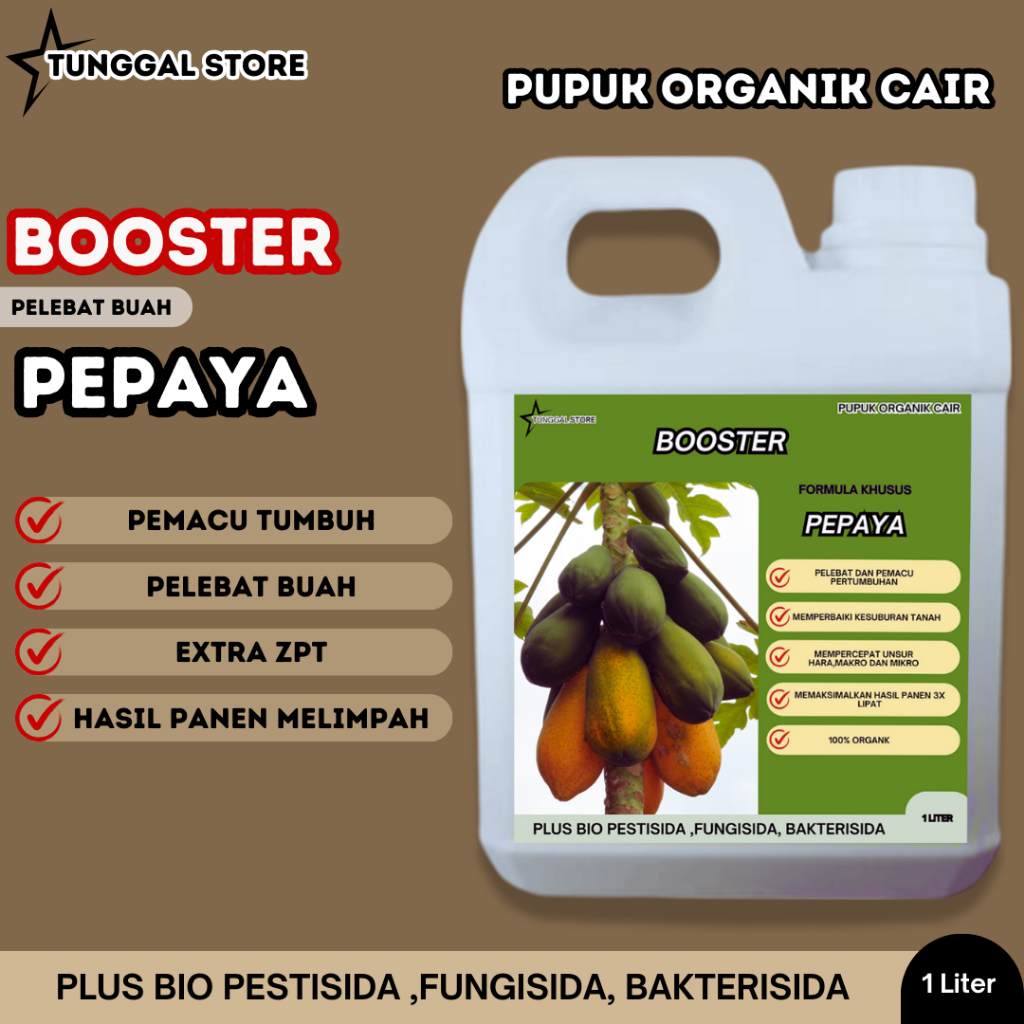 Jual PUPUK ORGANIK CAIR TANAMAN PEPAYA, BOOSTER PELEBAT DAN PERANGSANG BUAH PEPAYA DI LUAR MUSIM ...