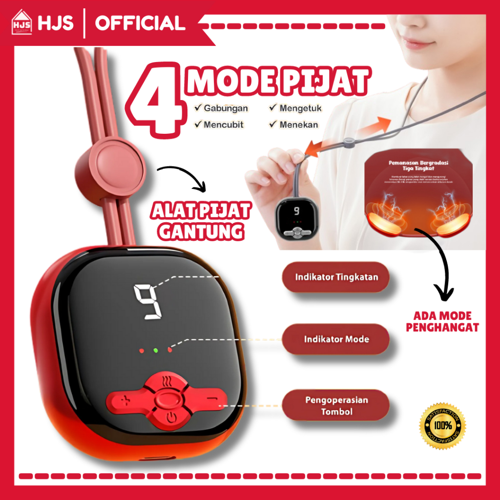 Jual [HJS] Pijat Leher Gantung Portabel Terapi Panas 550 mAh Generasi ...