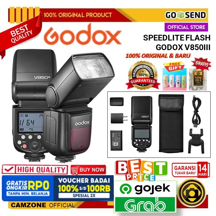 Jual Speedlite Godox Flash V850III V850 III Lithium Battery | Shopee ...