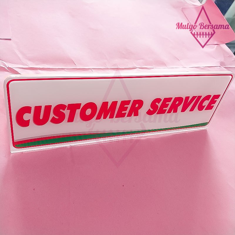 Jual Papan Nama Meja Akrilik Papan Meja CS Papan Meja Customer Service ...