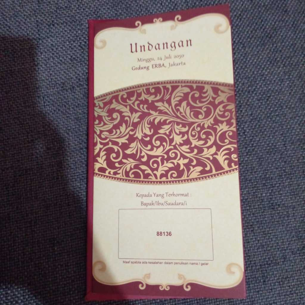 Jual print UNDANGAN NIKAH ERBA 88136 PERNIKAHAN SUNAT SUNATAN KHITAN ...