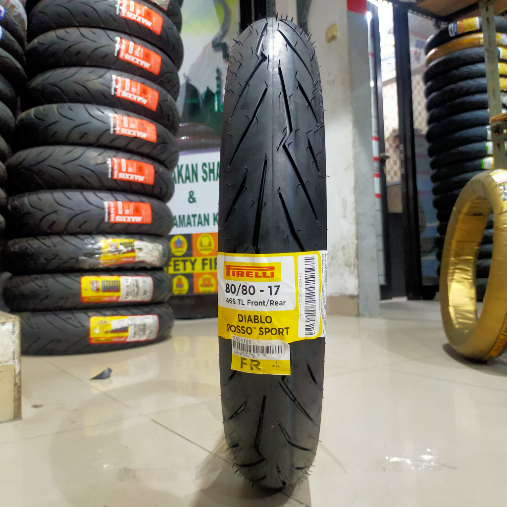 Jual Ban Motor PIRELLI DRS 80/80-17 Tubeless Diablo Rosso Sport Ring 17 ...