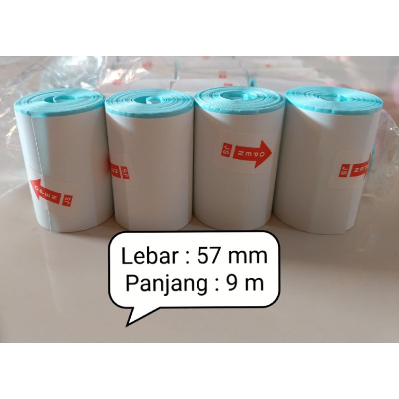 Jual Termal Label Stiker 58 mm, Stiker thermal 57x38( Panjang 9 m ) dan ...