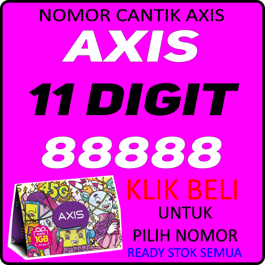 Jual Nomor Cantik AXIS 11 DIGIT - Axis 8888 - Kartu Perdana Axis Cantik ...