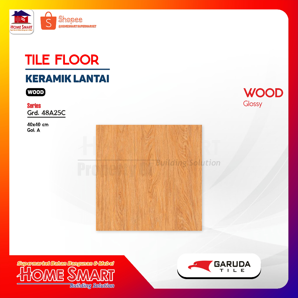 Jual keramik lantai Garuda Tile 48A25C 40 x 40 - Motif Kayu | Shopee ...